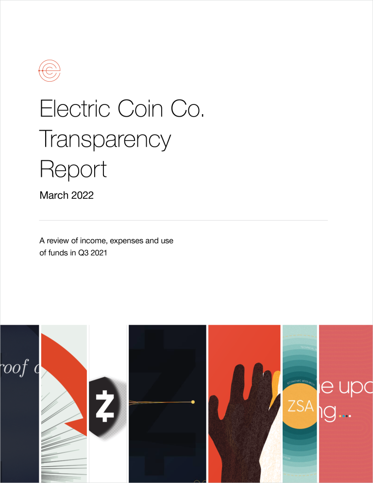 ECC Transparency Report for Q3 2021 - Electric Coin Company